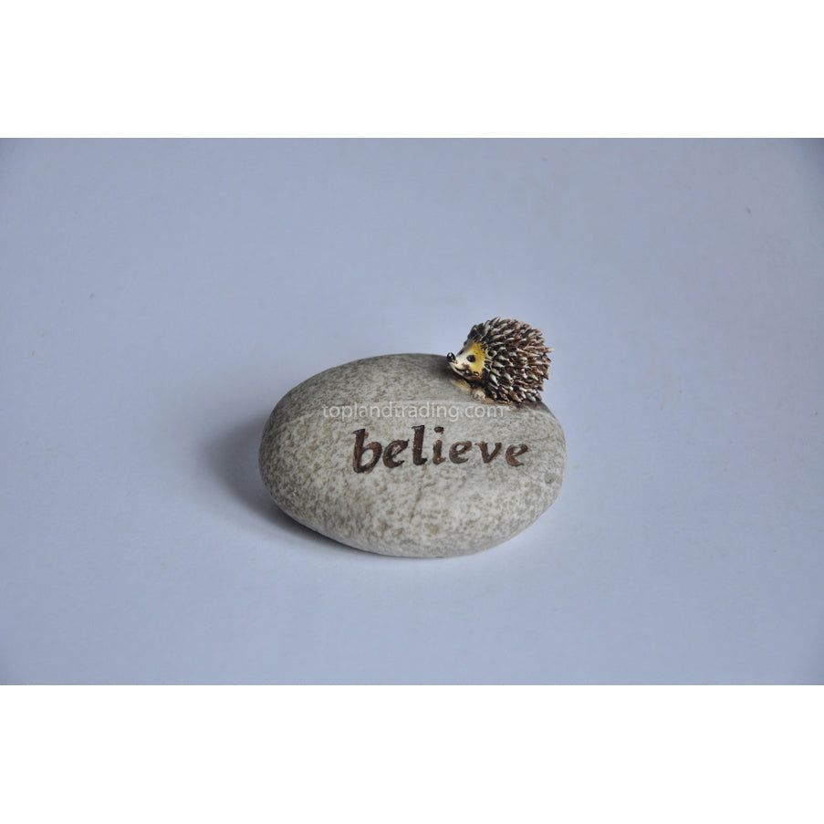 Hedgehog Stone "Believe" – Rock Gardens
